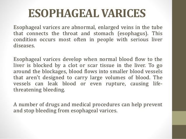 Pathophysiology Of Esophageal Varices