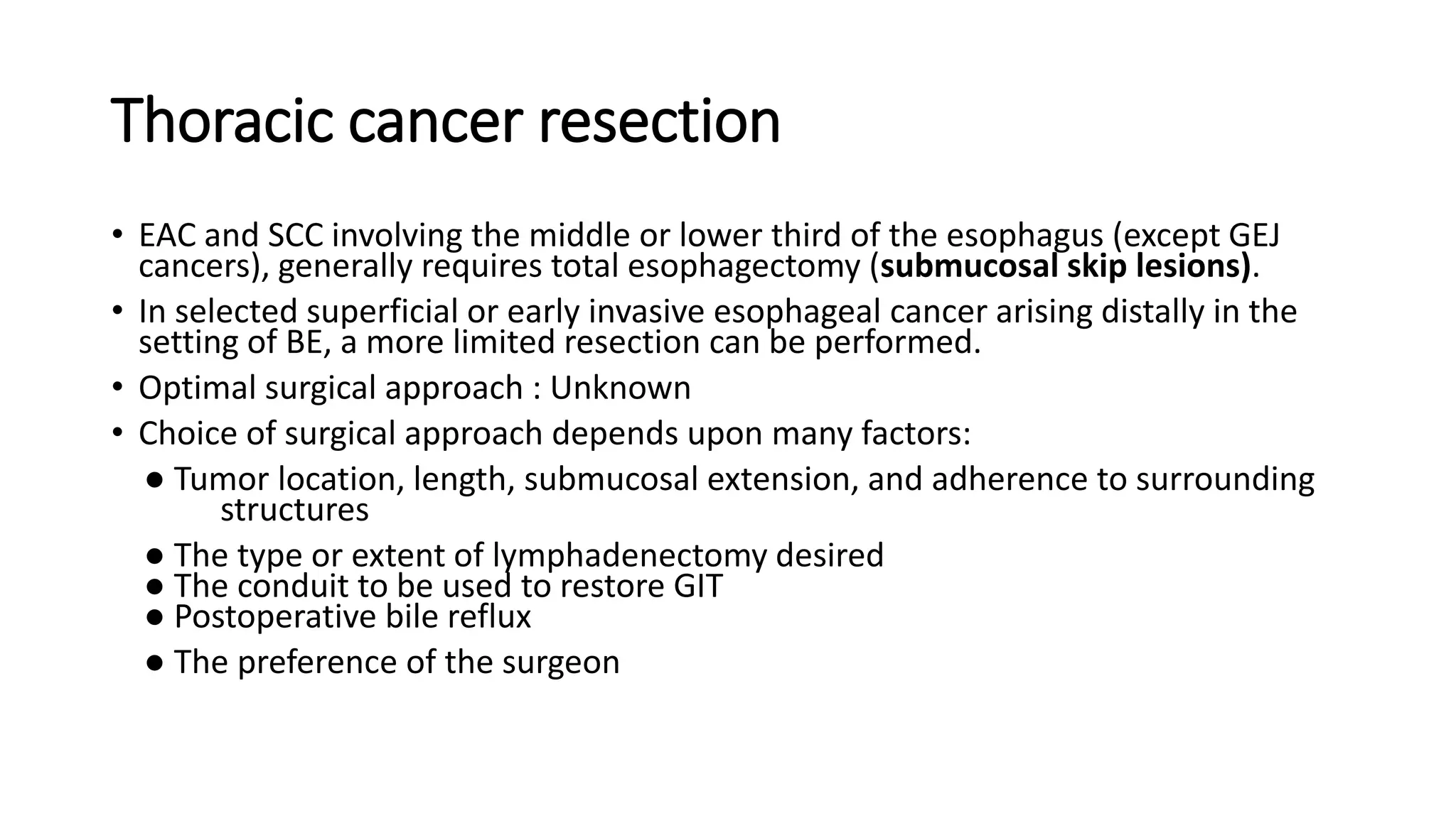 Esophagectomy | PPTX