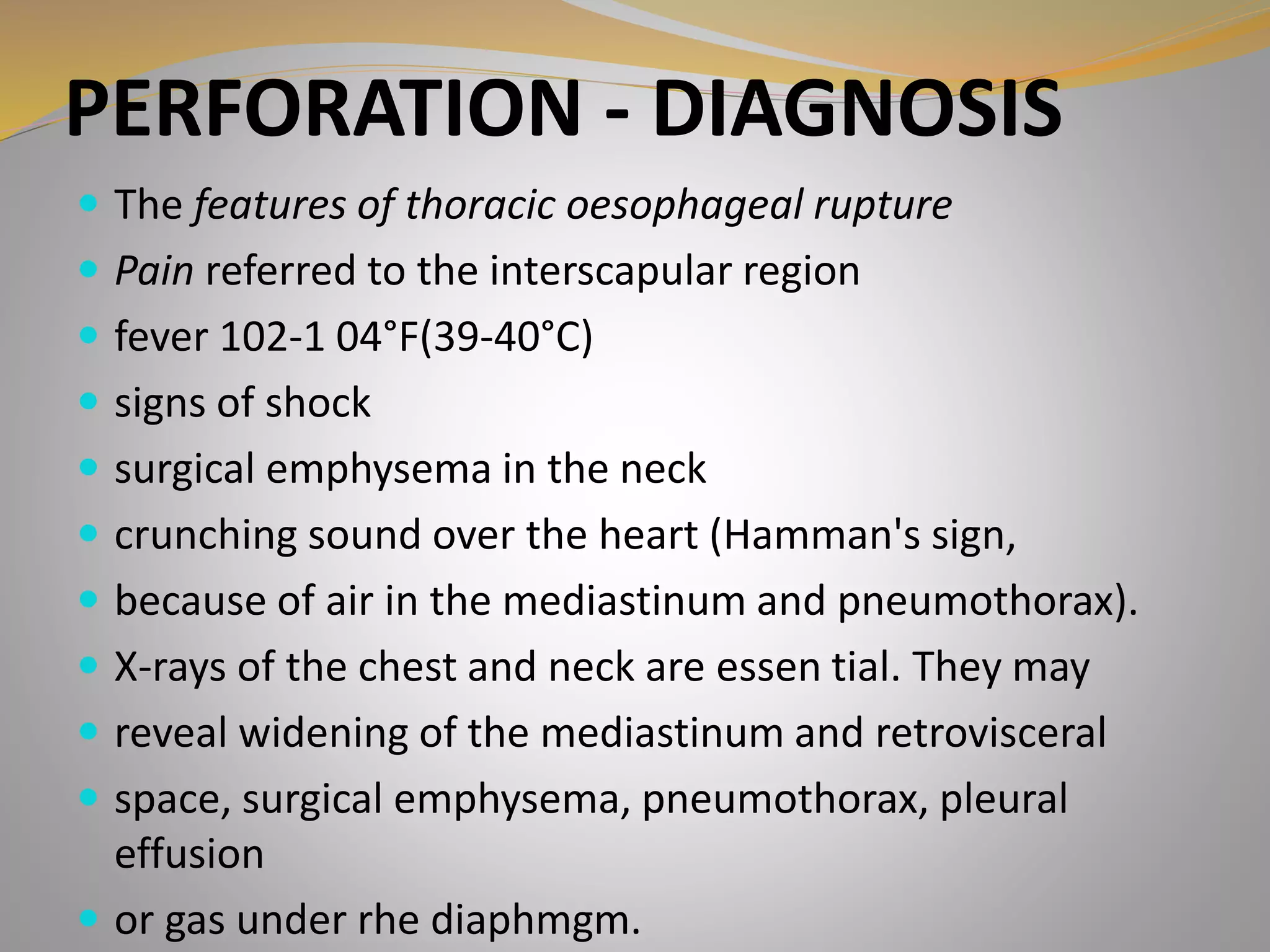 DISEASES OF OESOPHAGUS | PPTX