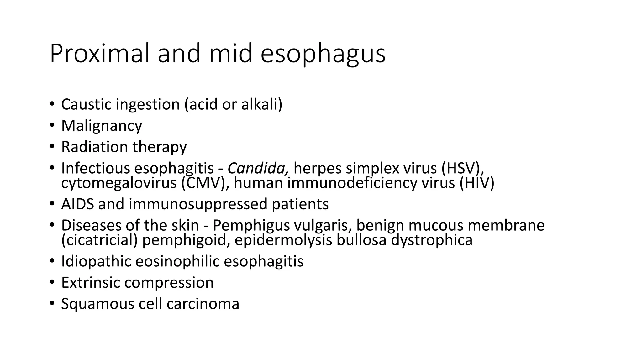 esophagus (1).pptx | Thyroid Disorders | Endocrine and Metabolic Diseases