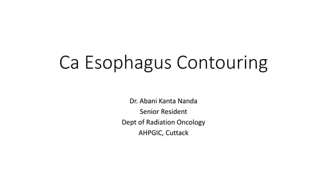 Esophagus Contouring.pptx | Medical Health