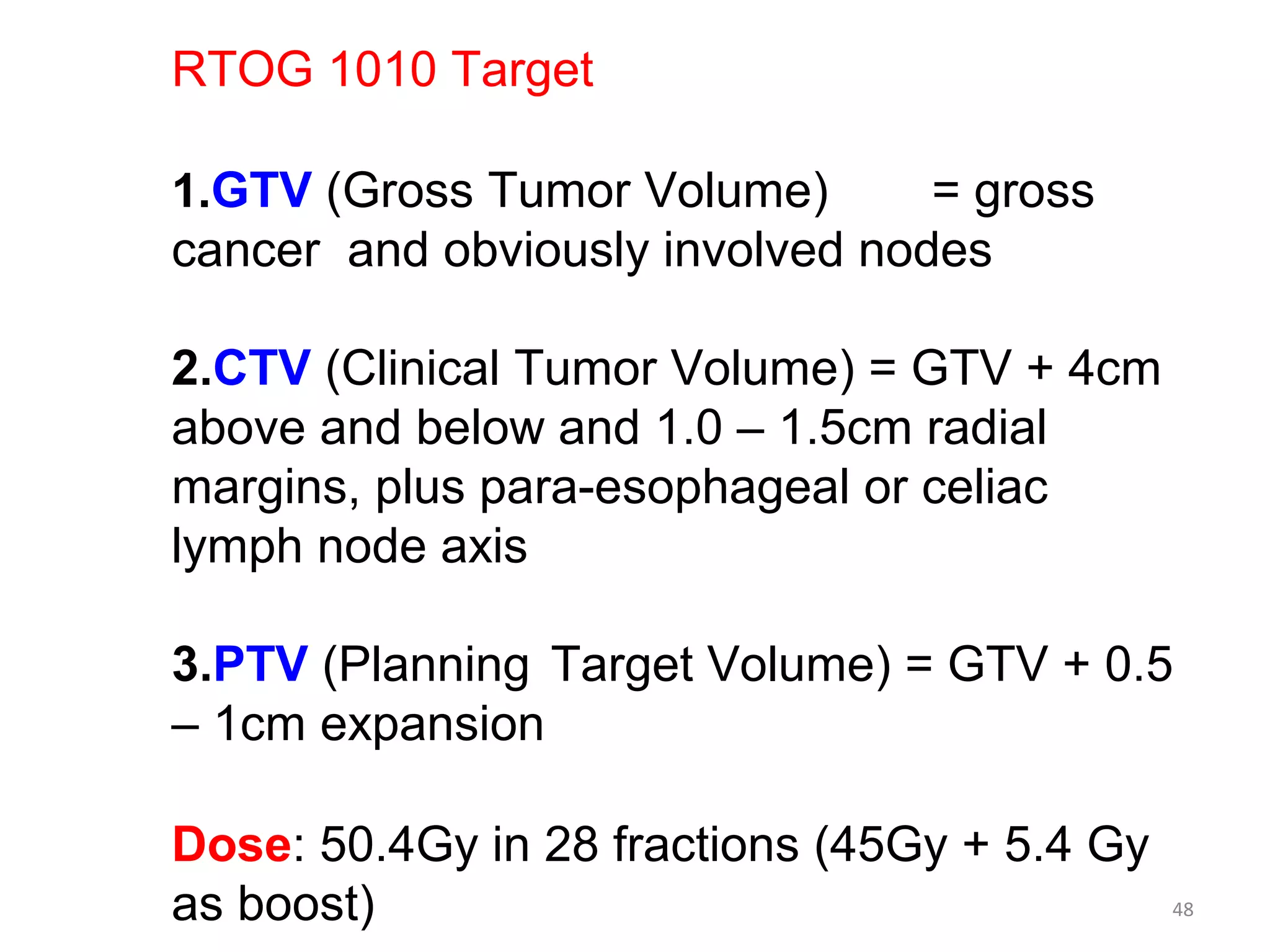TARGET DELINEATION OF CANCER ESOPHAGUS | PPT