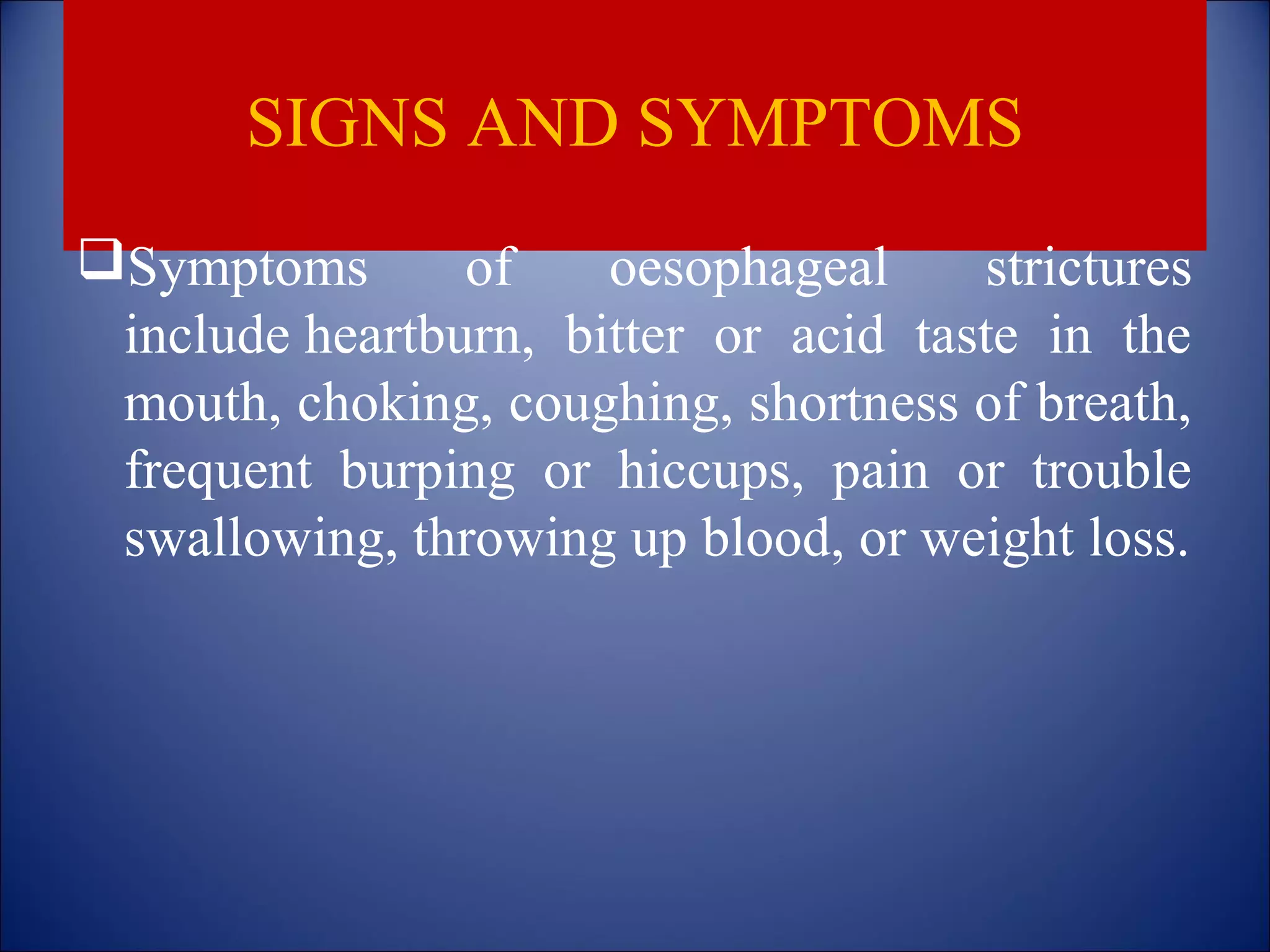Esophagus stricture | PPT