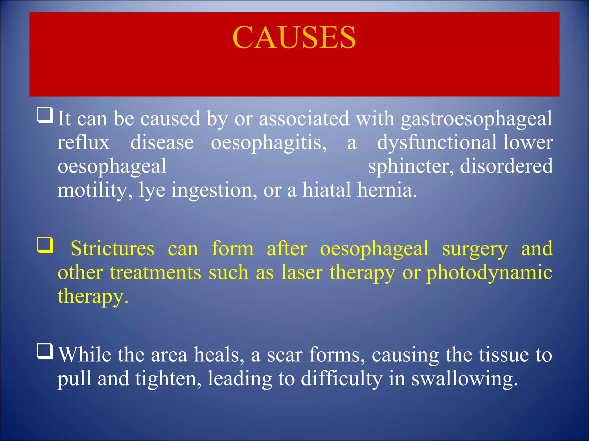 Esophagus stricture | PPT