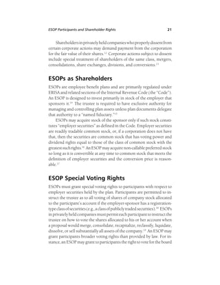 ESOP Participants and Shareholder Rights | PDF