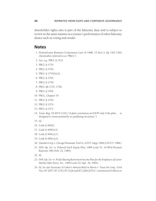 ESOP Participants and Shareholder Rights | PDF