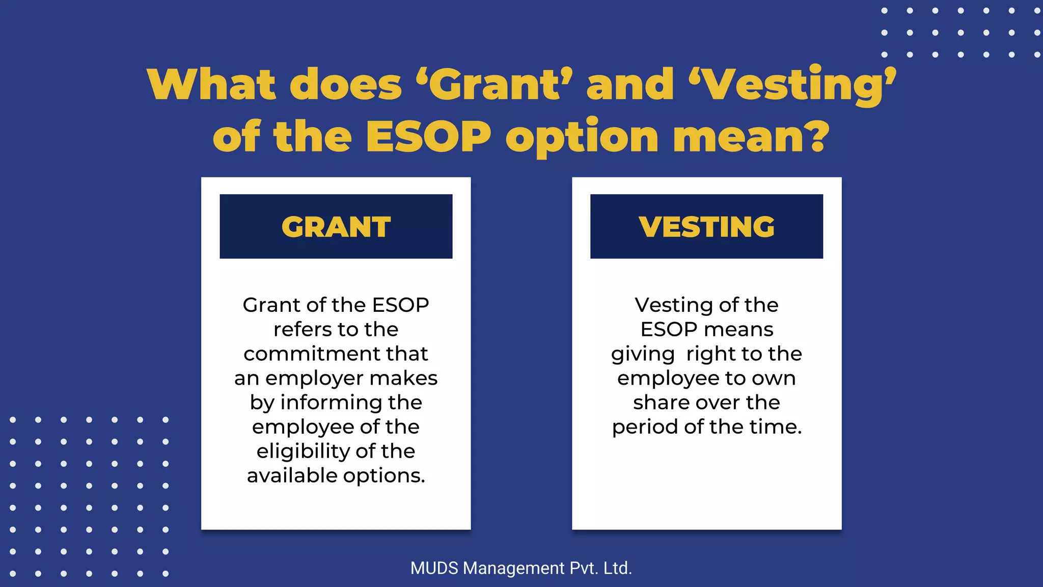Employee Stock Ownership Plan Or ESOP - Muds Management | PPT