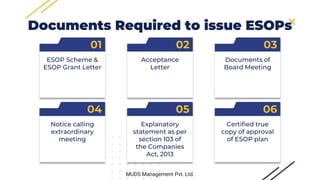Employee Stock Ownership Plan Or ESOP - Muds Management | PPT
