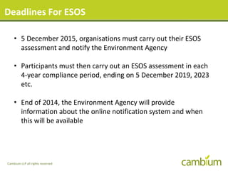 The UK Energy Savings Opportunity Scheme (ESOS) - An Overview | PDF