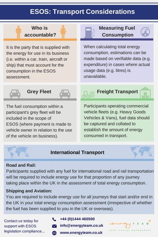 ESOS - Transport Considerations | PDF