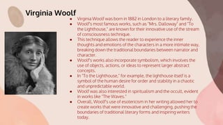 Esotericism in the Works of Virginia Woolf and James Joyce.pptx