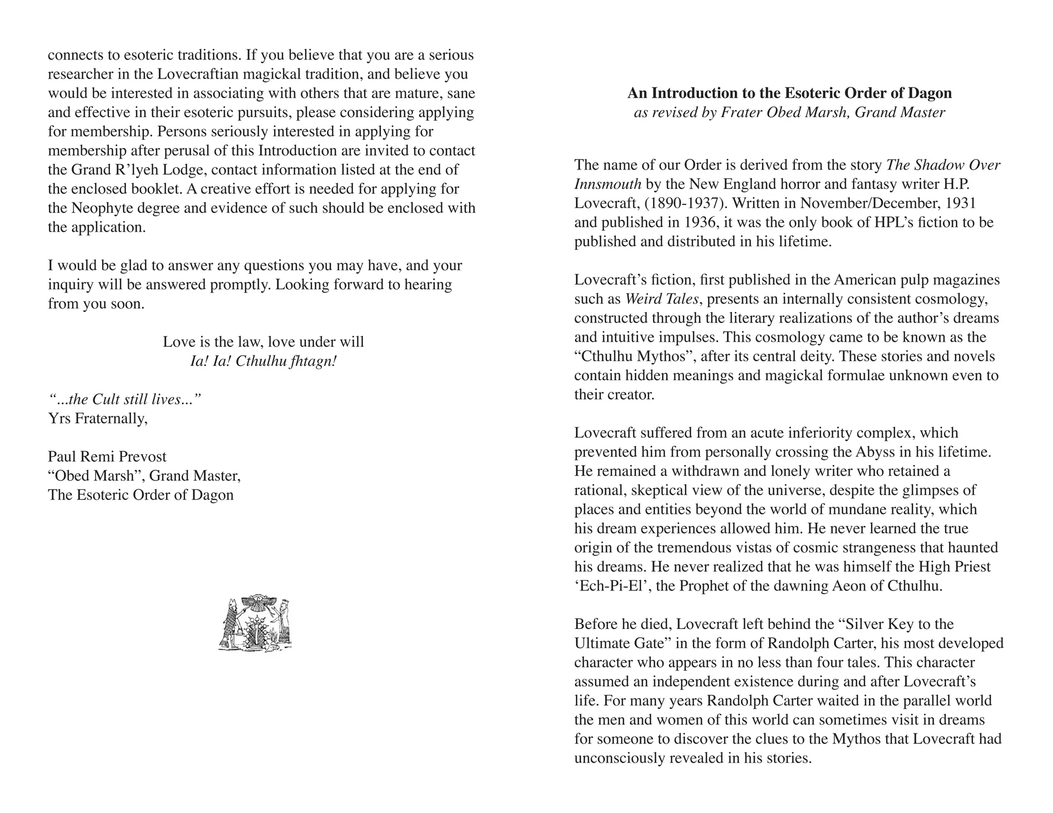 Esoterick.'.order.'.of. ' .dagon.'. introduction | PDF