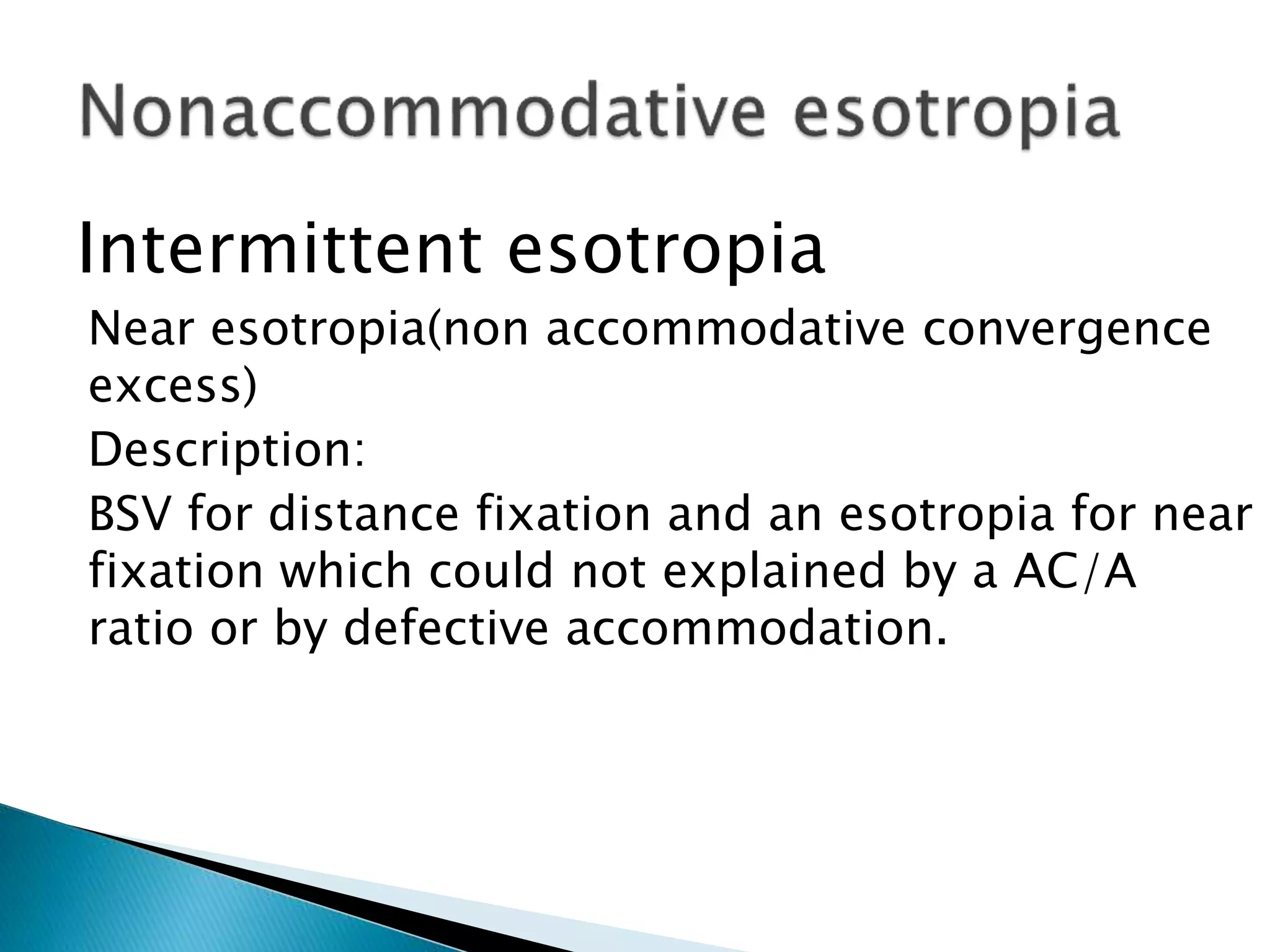 Esotropia , classification , diagnosis and management | PPTX