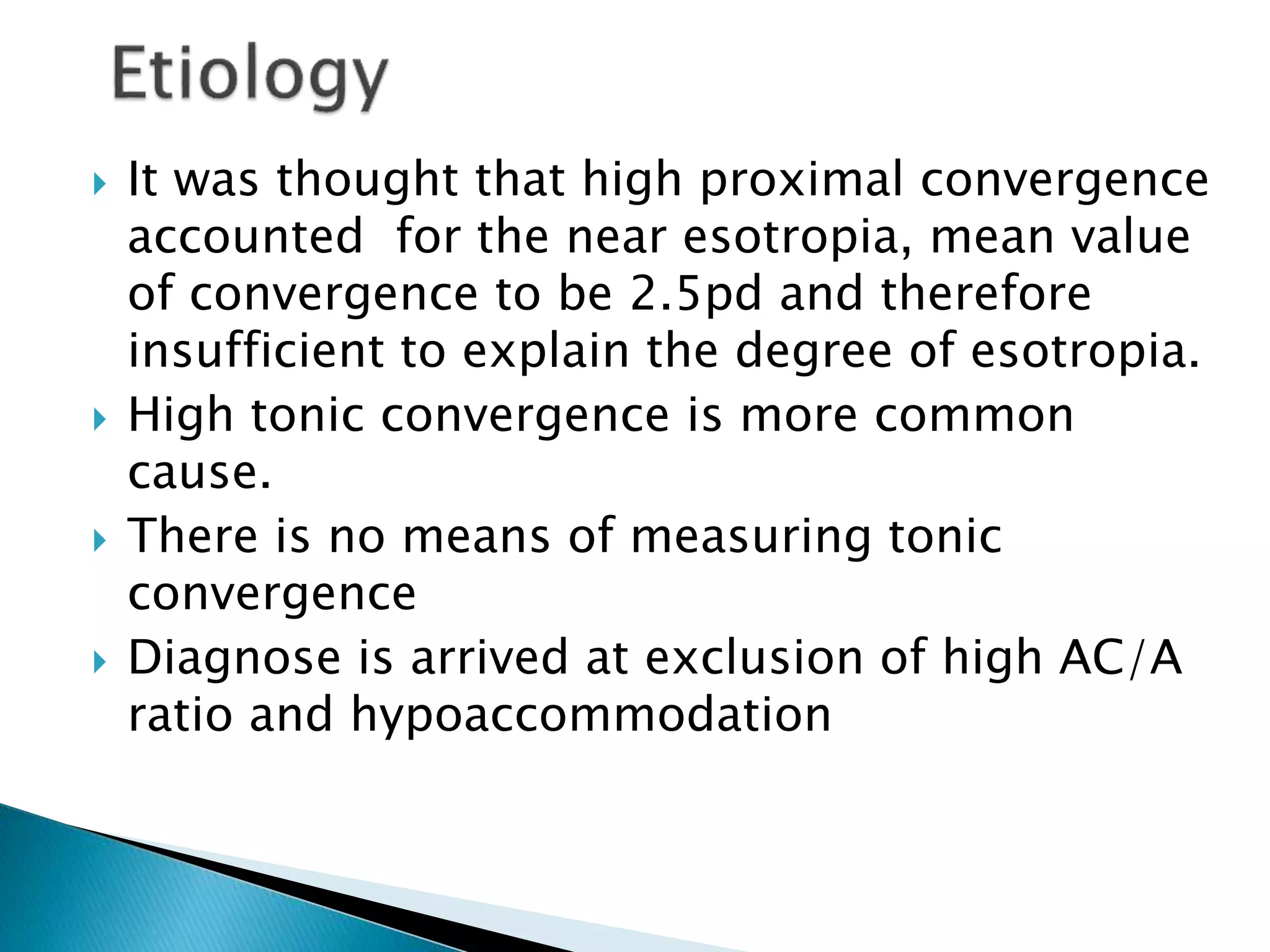 Esotropia , classification , diagnosis and management | PPTX