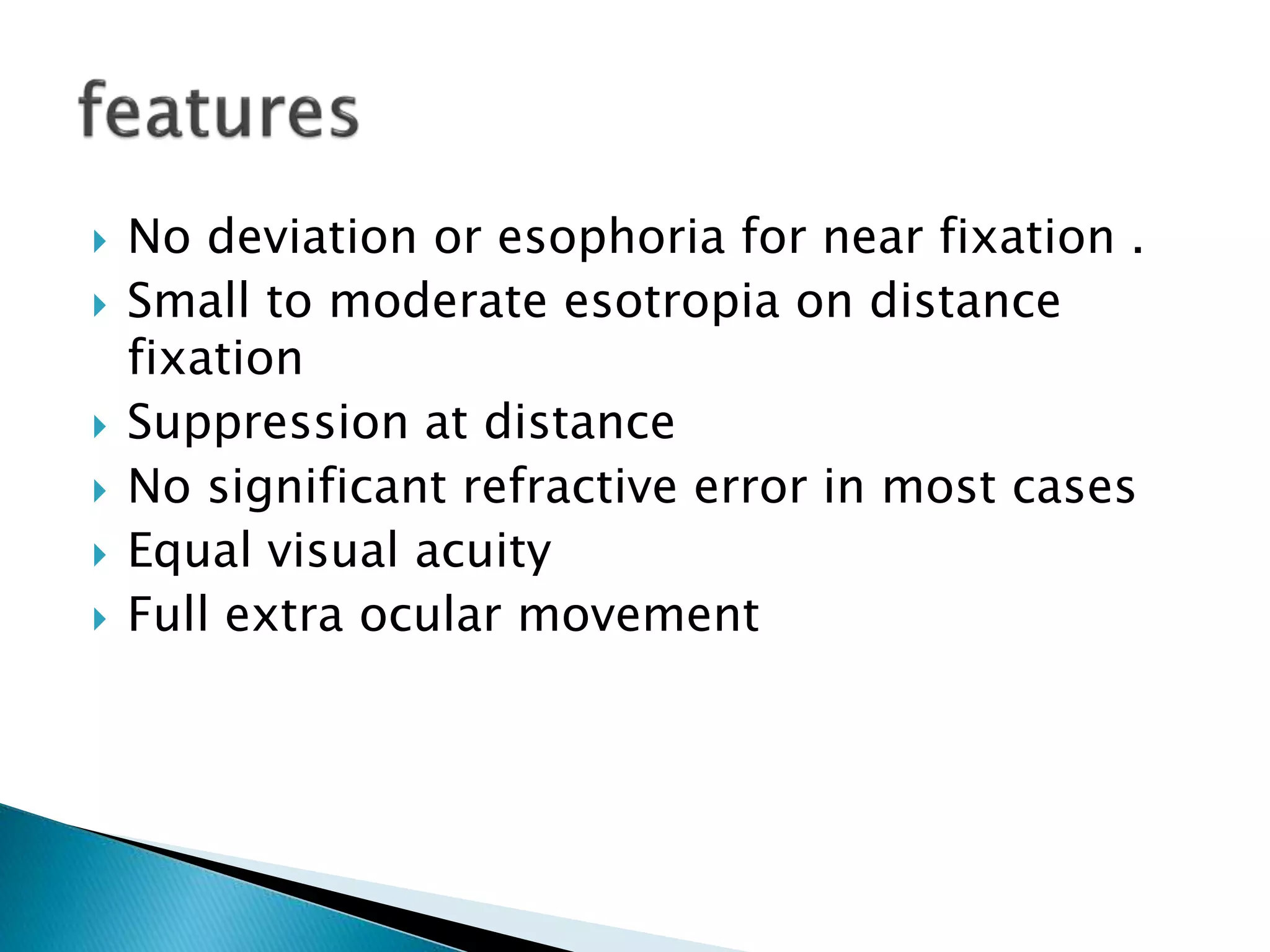 Esotropia , classification , diagnosis and management | PPTX