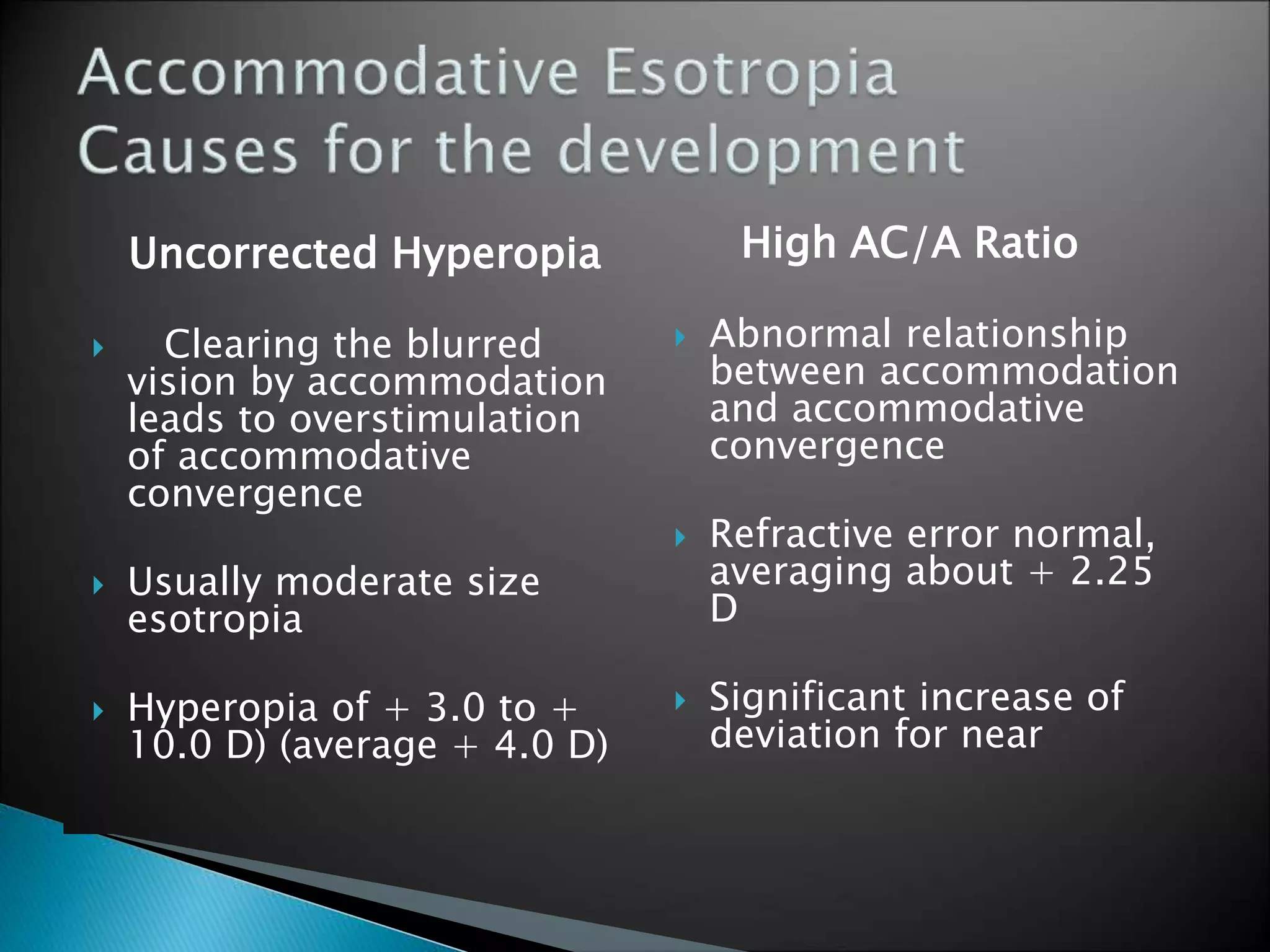 Esotropia , classification , diagnosis and management | PPTX