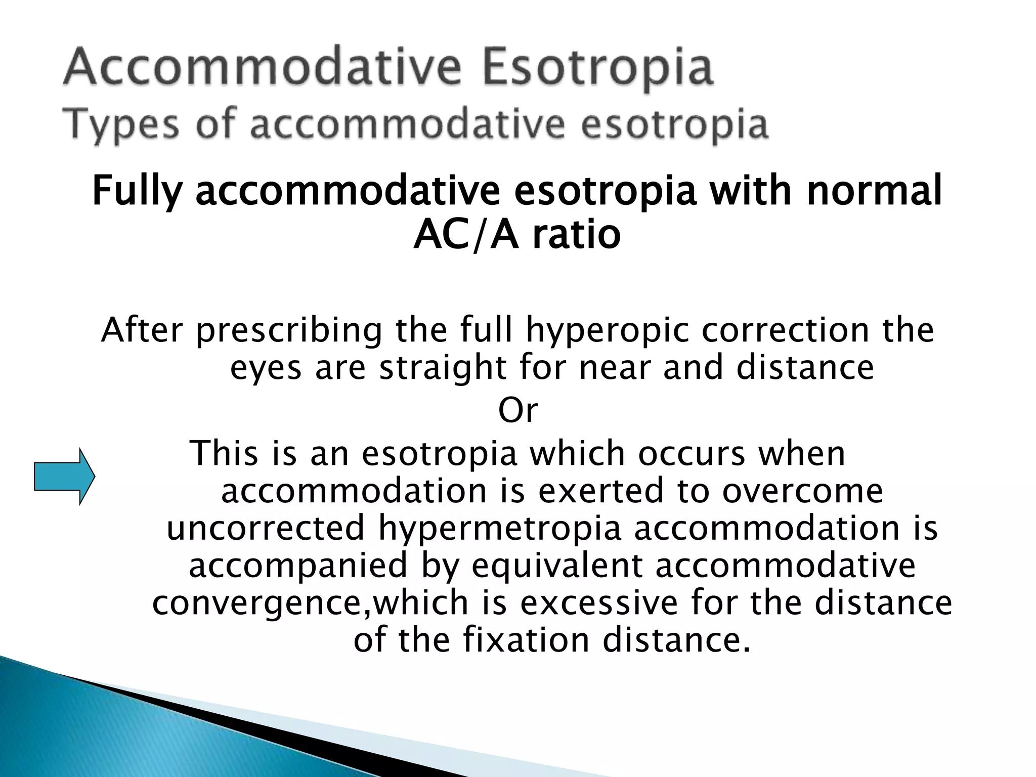 Esotropia , classification , diagnosis and management | PPTX