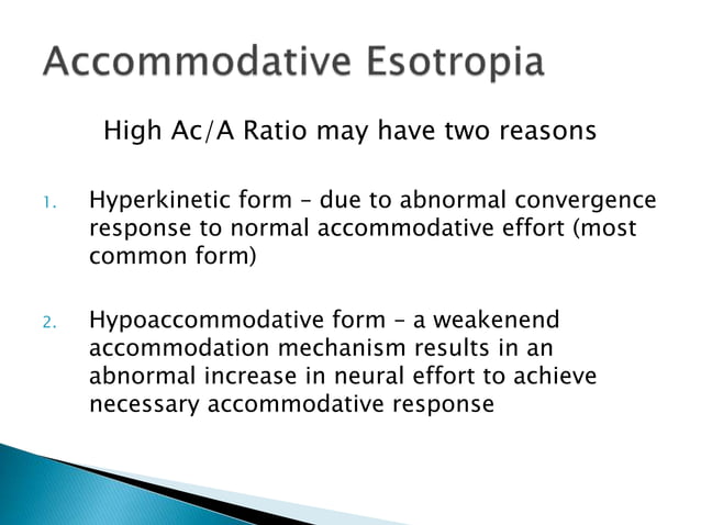 Esotropia , classification , diagnosis and management | PPTX | Eye and ...
