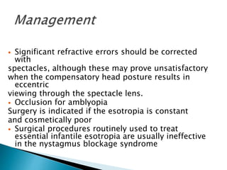 Esotropia , classification , diagnosis and management | PPTX