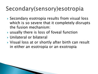 Esotropia , classification , diagnosis and management | PPTX