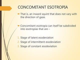 Esotropia by Ashith Tripathi | PPTX