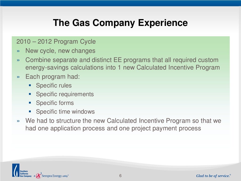 SOCALGAS® ENERGY-EFFICIENCY PROGRAM PROCESS MAPPING