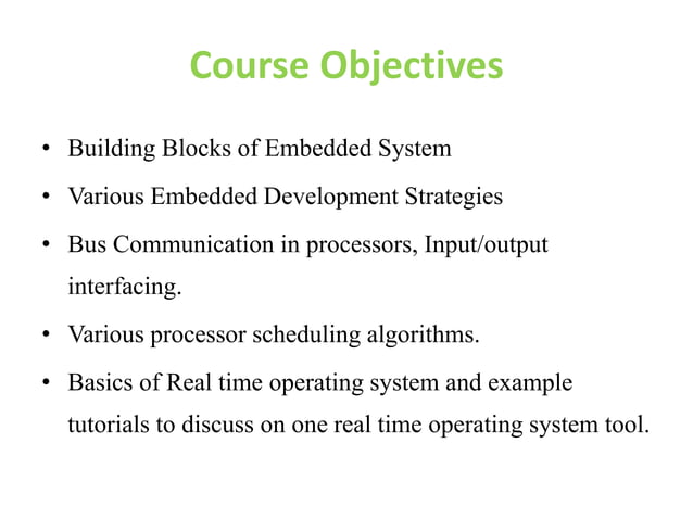 EMBEDDED SYSTEMS overview | PPTX | Operating Systems | Computer Software and Applications