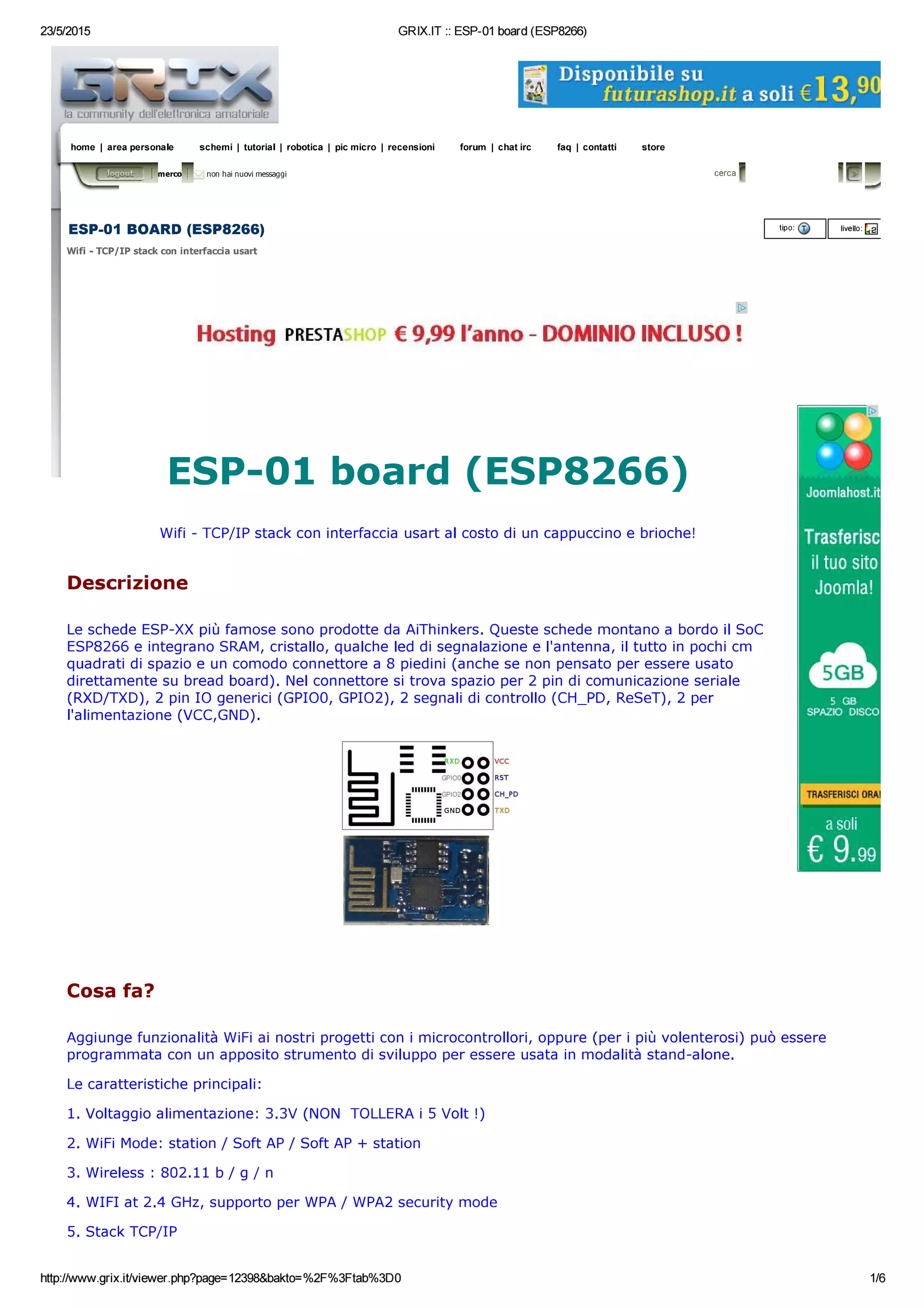 esp8266 Wifi 4 PIC | PDF