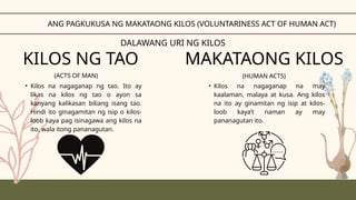 Edukasyon sa Pagpapakatao 10 - Makataong Kilos | PPTX