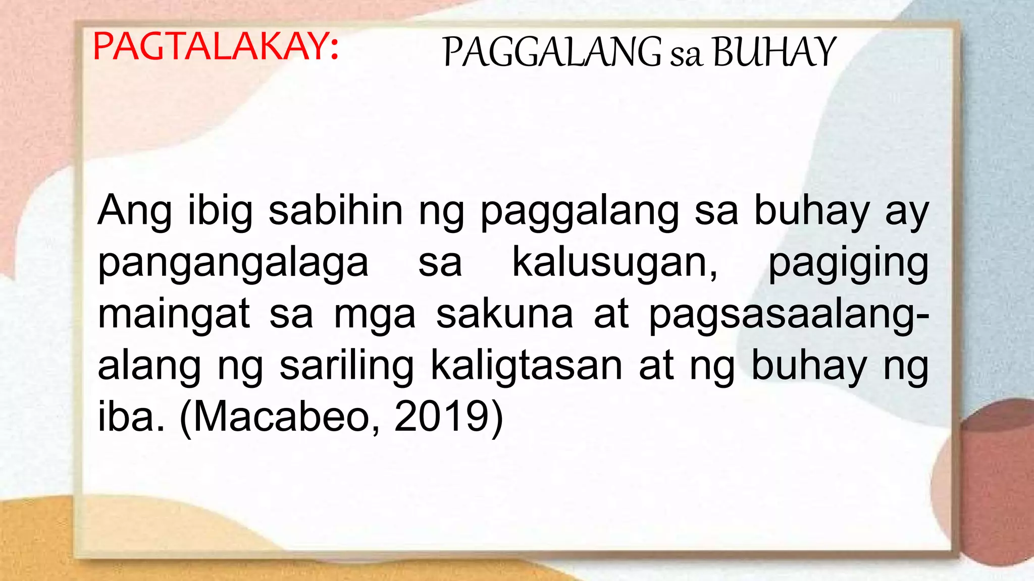 Moral Na Isyu Paggalang sa Buhay | PPTX