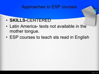 ENGLISH FOR SPECIFIC PURPOSES | PPT