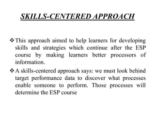 Approches to course design in ESP | PPTX