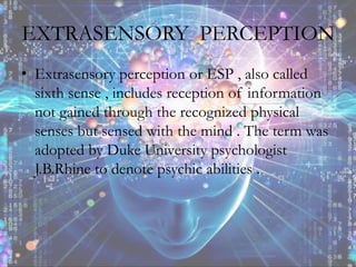 Extrasensory Perception