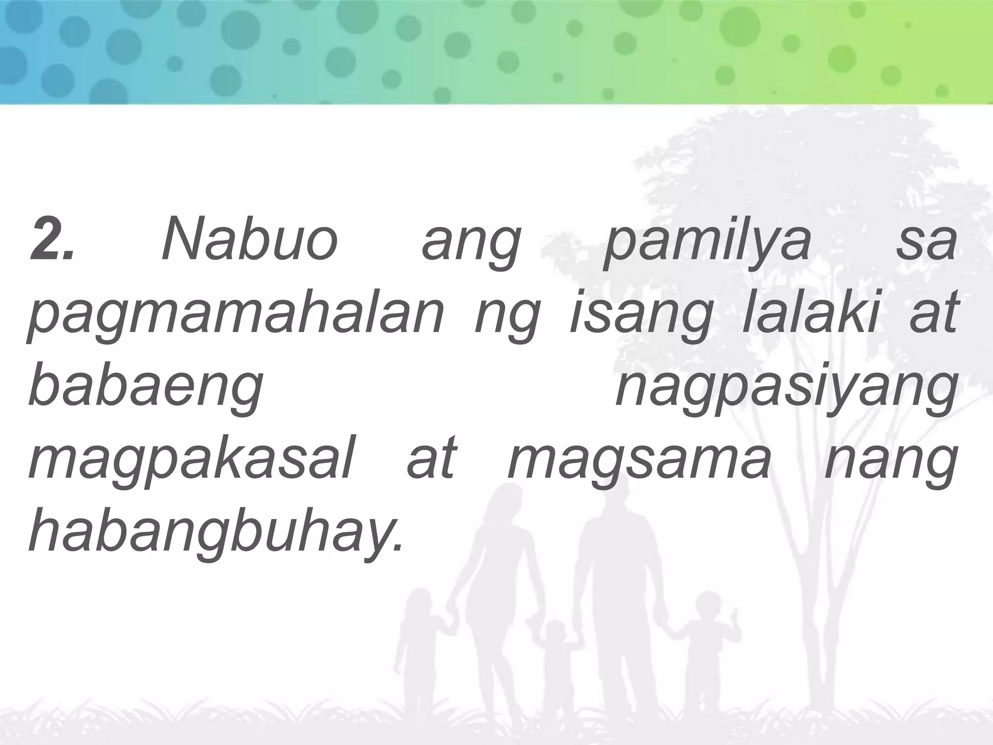 Ang Pamilya Bilang Likas na Institusyon | PPTX