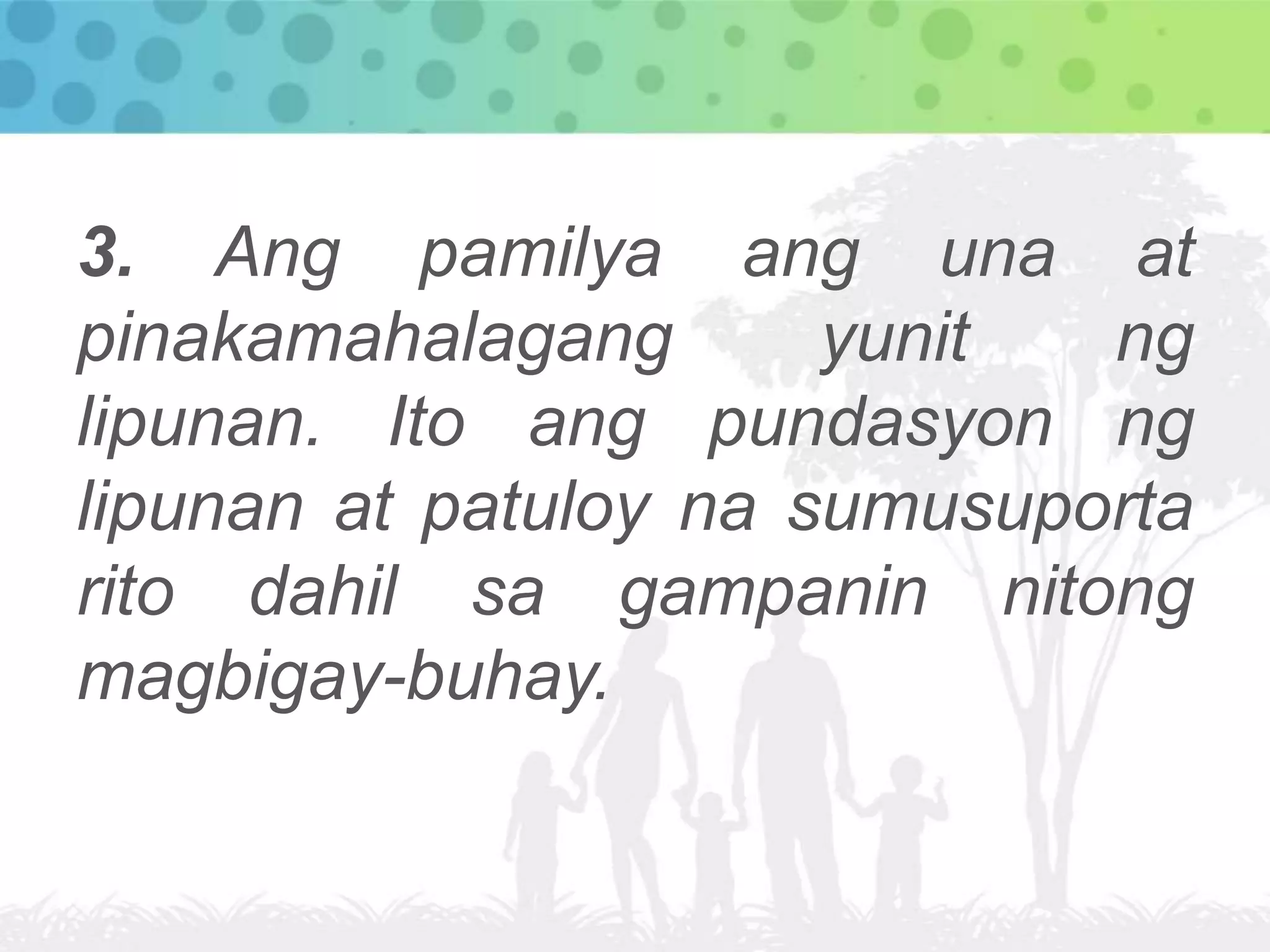Ang Pamilya Bilang Likas na Institusyon | PPTX