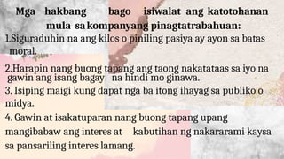 ESP...Paninindigan.Grade 9 ESP 1st gradingpptx | PPTX