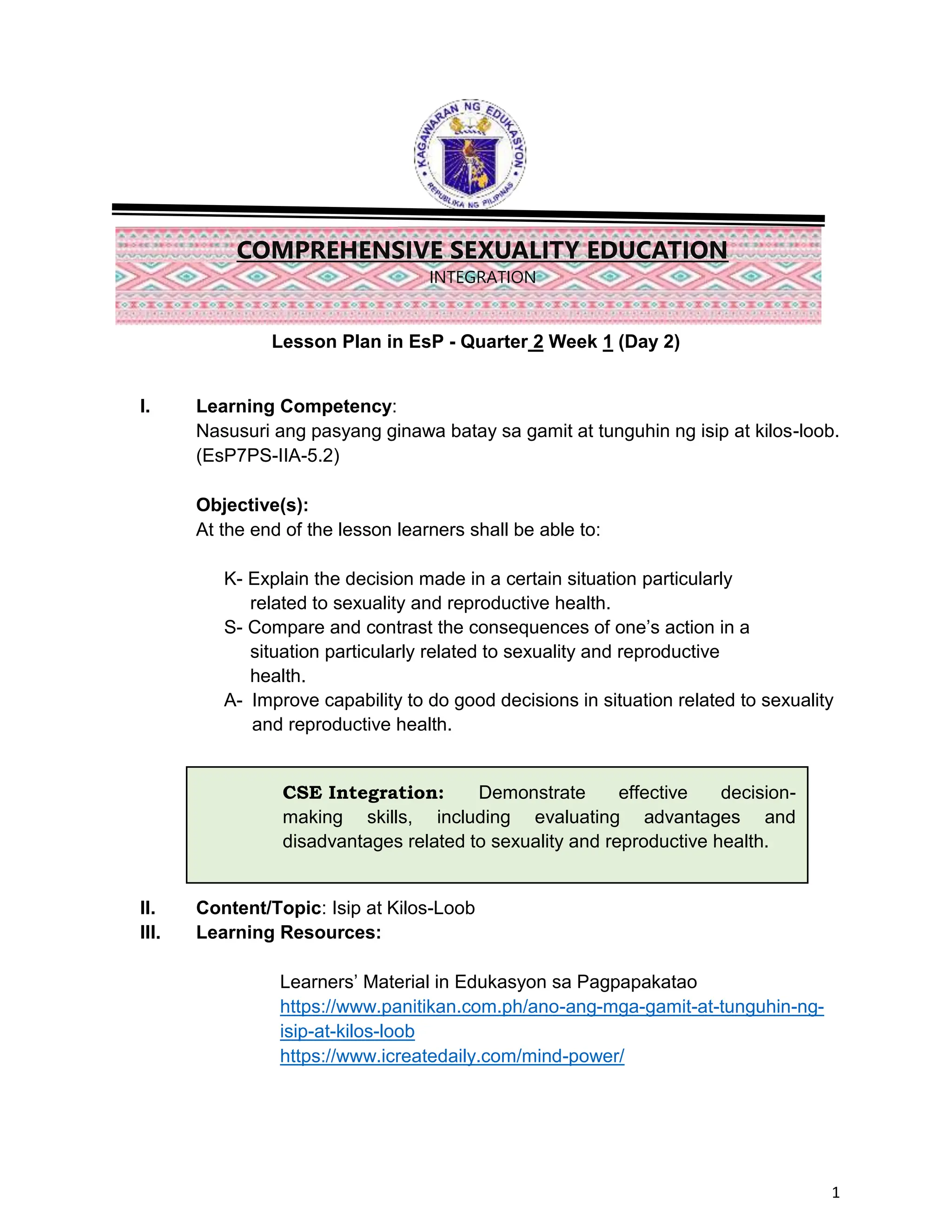 Esp-7-Q2-Wk-1-DLP-CSE Integration.doc.docx