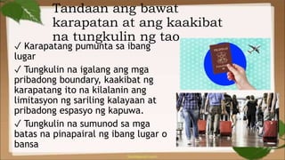 ESP-9 QUARTER 2 karapatan at tungkulin p | PPTX