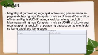 ESP-9 QUARTER 2 karapatan at tungkulin p | PPTX