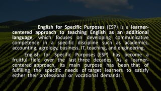 English for Specific Purposes (Elective) | PDF