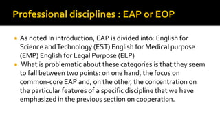 ESP Course- chapter 3 - English for academic purposes | PDF