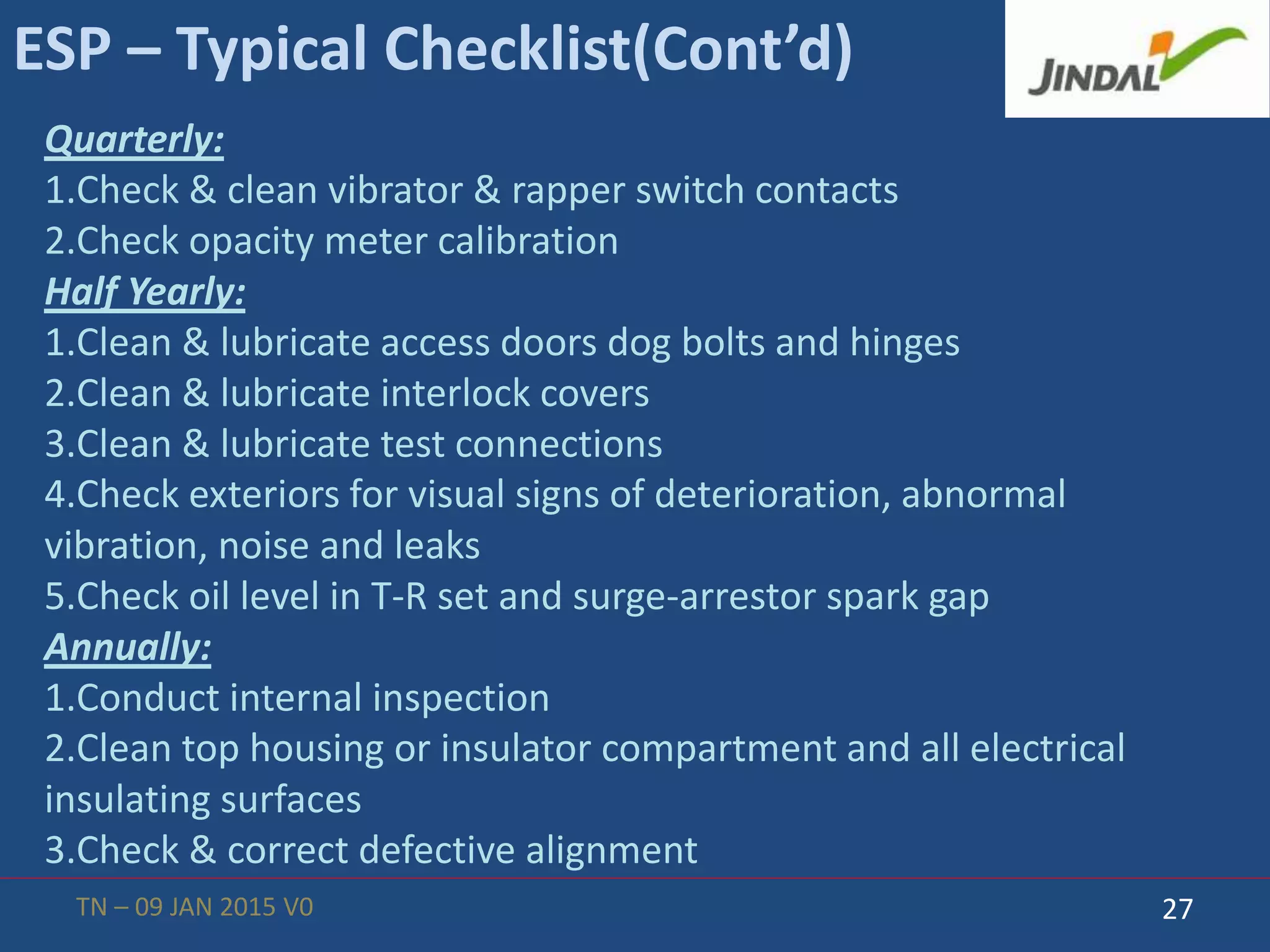 Esp design, operation & maintenance | PPTX