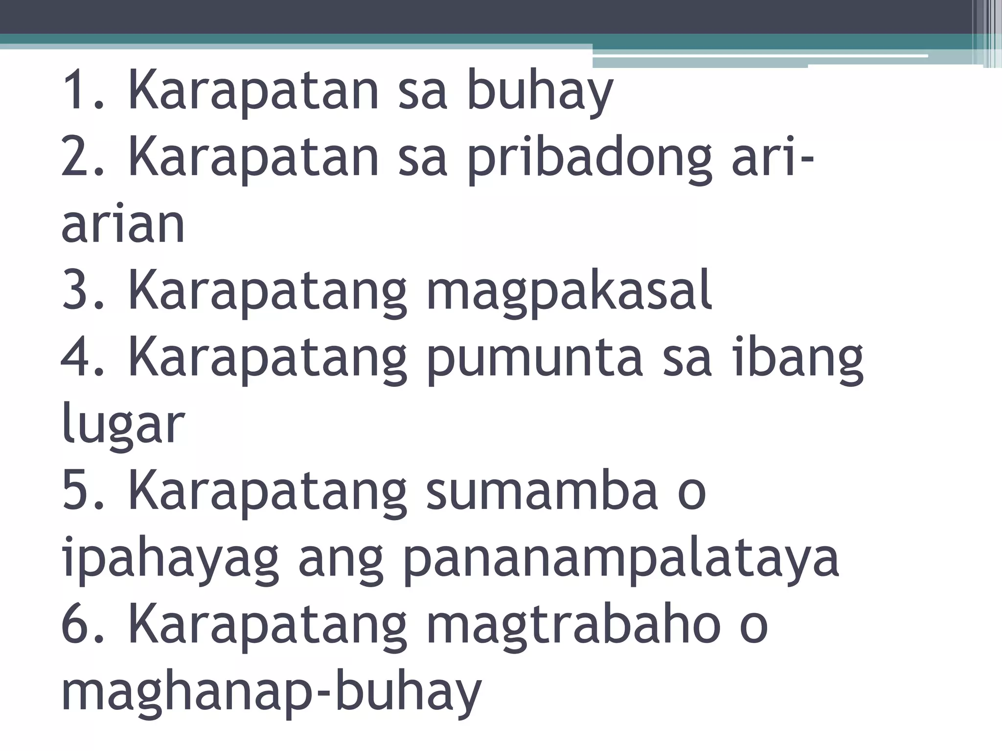 Karapatan | PPTX