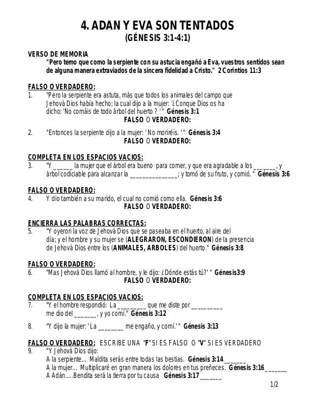 Historias Biblicas Para Ninos Cristianos Adan Y Eva - Descargar Manual