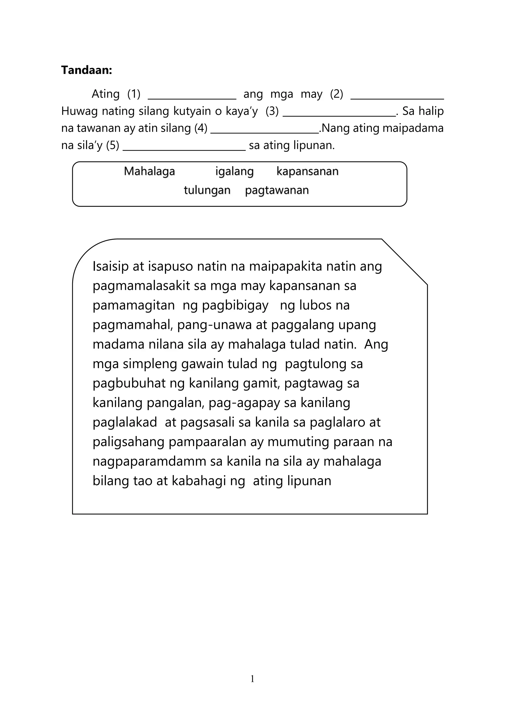 Es p1 quarter2-module2-pagpapahalaga-sa-mga-may-kapansanan judith p ...