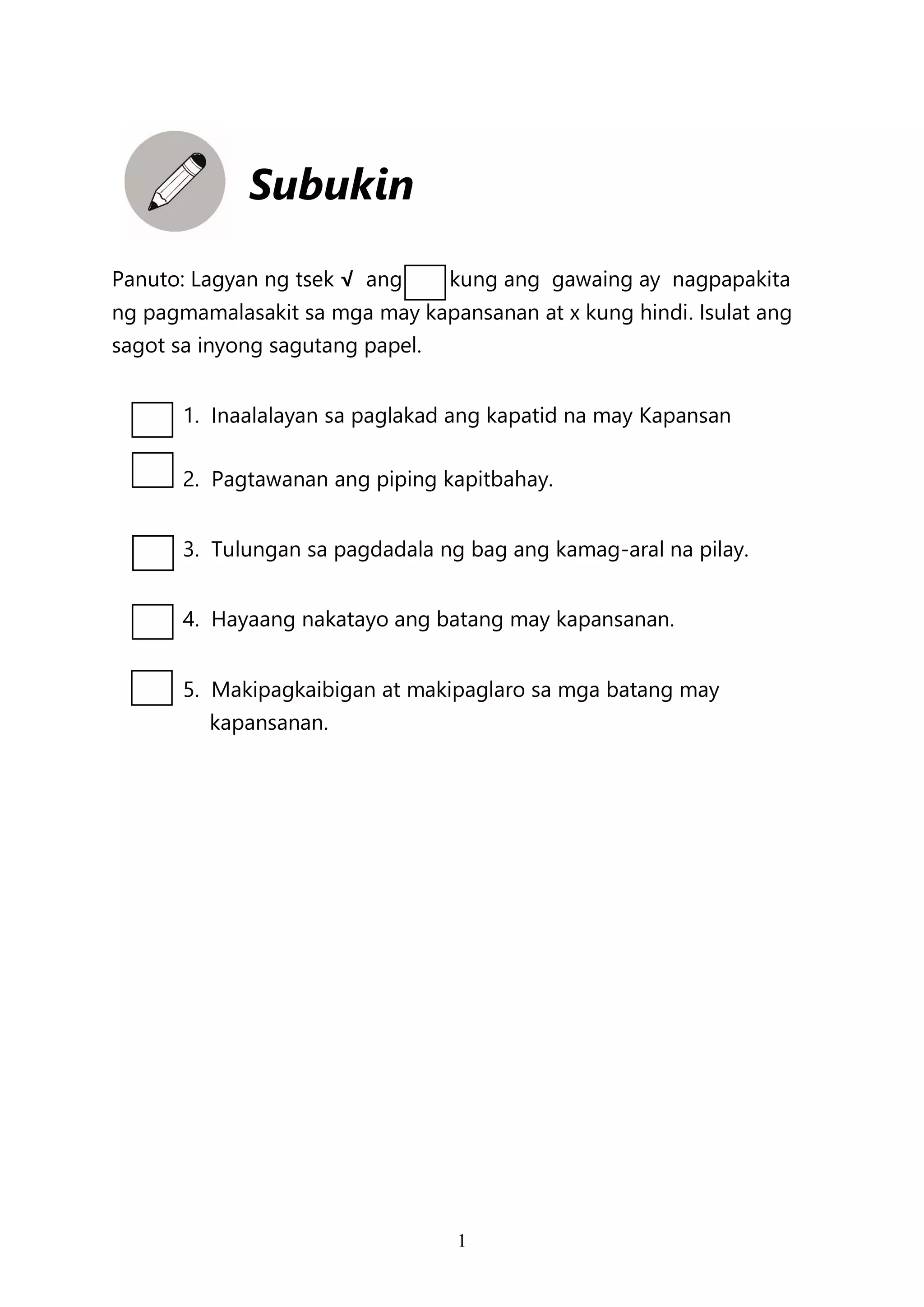 Es p1 quarter2-module2-pagpapahalaga-sa-mga-may-kapansanan judith p ...