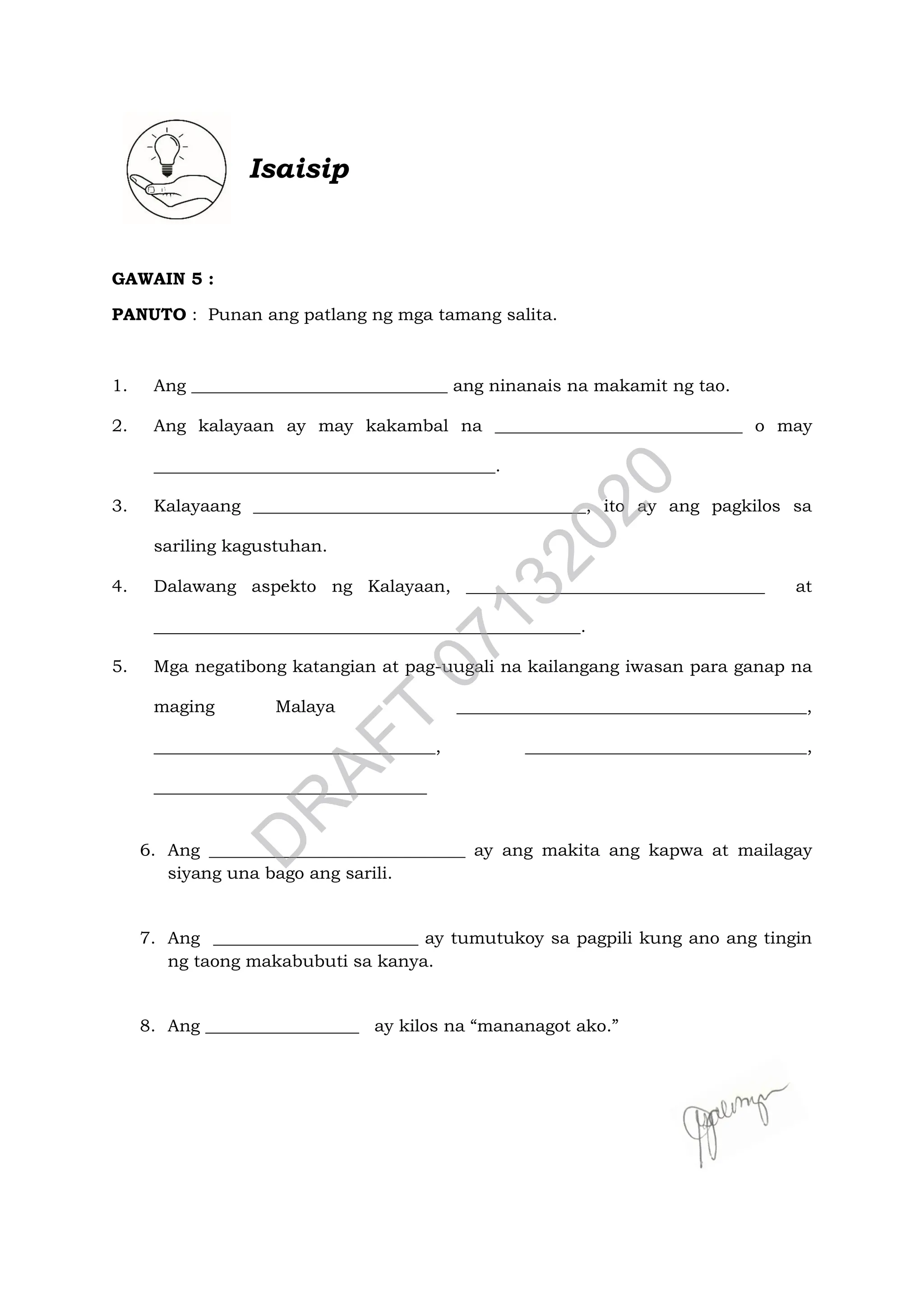 EsP10-Q1-M6-Ang Tunay na Kahulugan ng Kalayaan-v4.pdf