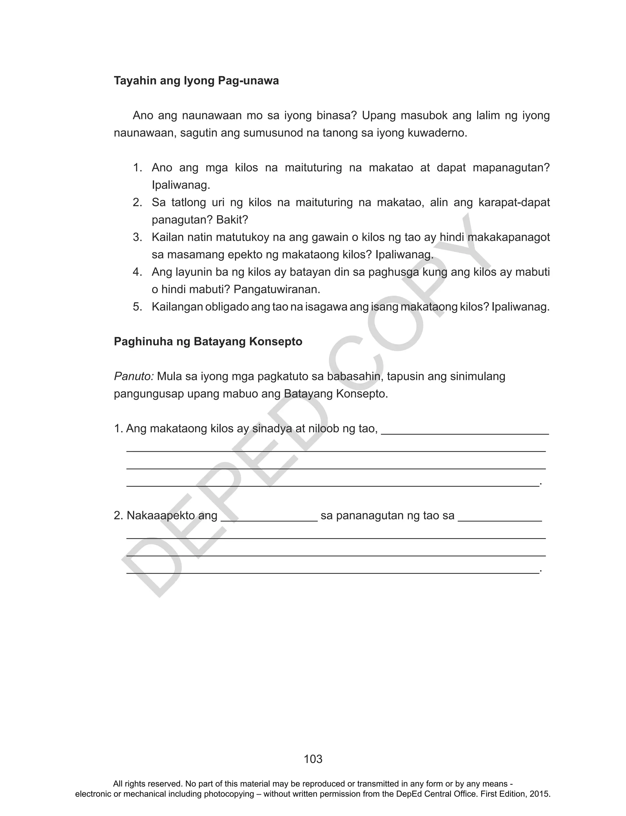 ESP Learners Module Grade 10 Unit 2 | PDF