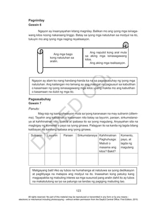 ESP Learners Module Grade 10 Unit 2 | PDF