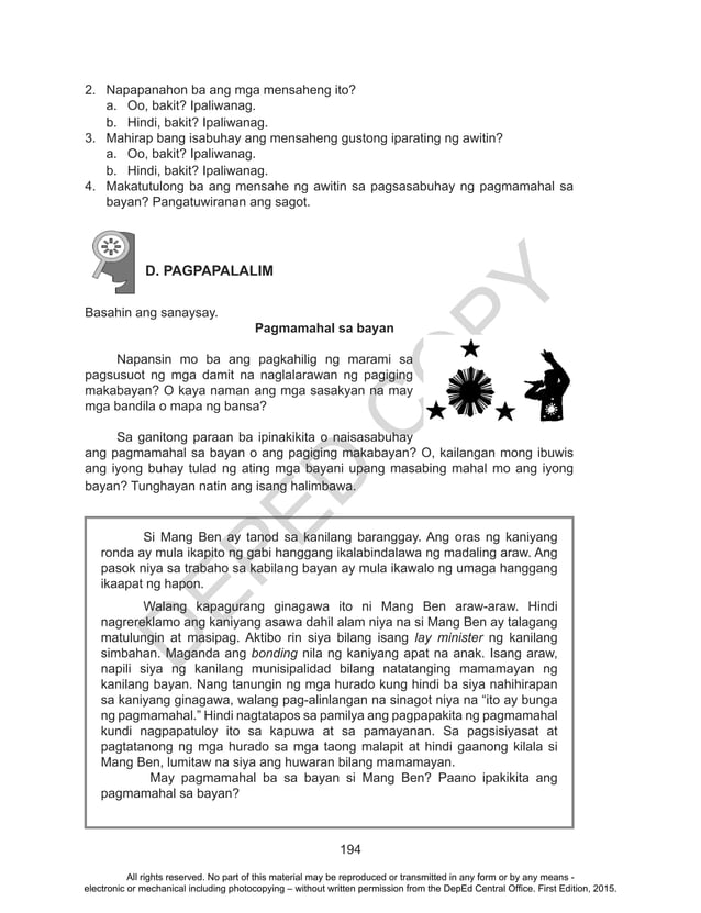 GRADE 10 - EsP Yunit 3 | PDF